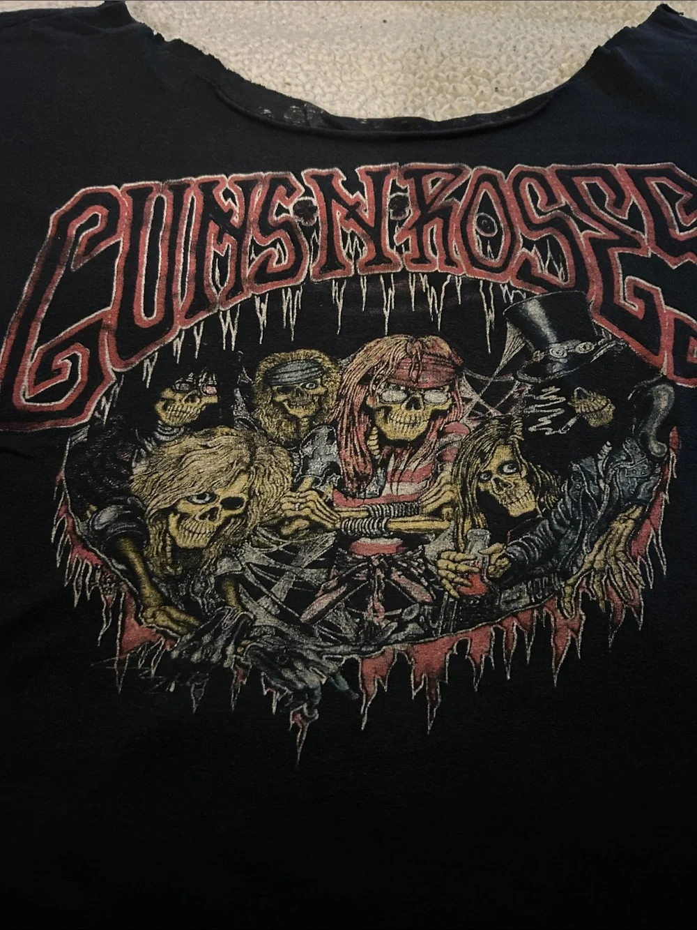 Guns n roses | Tops | Guns N Roses Crop Tshirt Band Tour Large Cropped ...